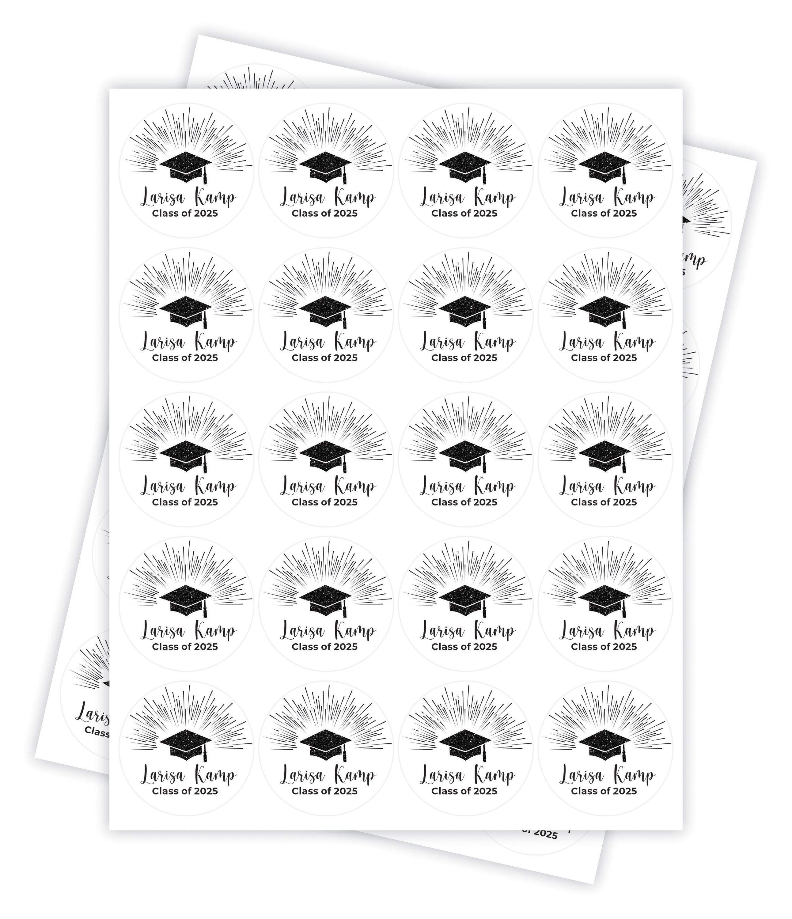 Personalized Graduation 2025 Stickers, Custom Class of 2025 Stickers ...