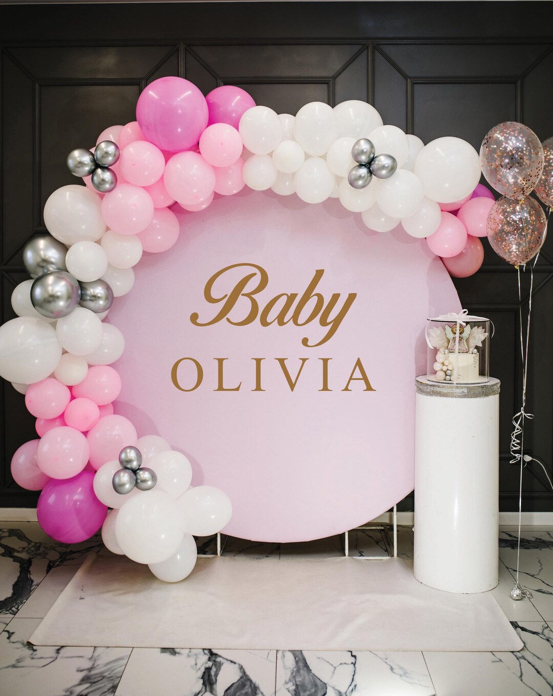 Personalized Gender Reveal Name Decal for Balloon Arch, Baby Shower ...