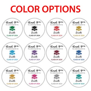 Personalized Graduation 2024 Stickers, Custom Class of 2024 Stickers ...
