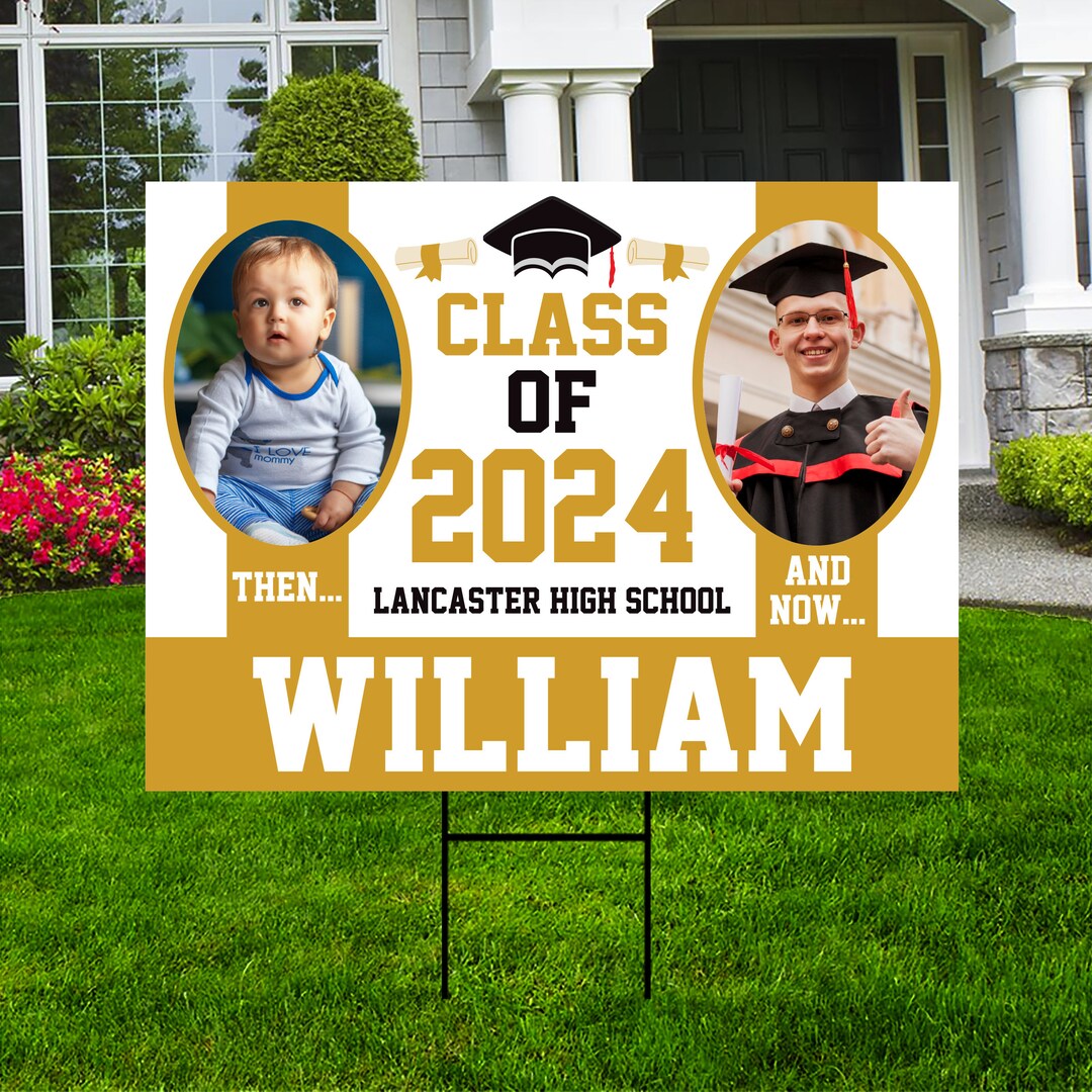 Personalized Graduation Yard Sign 2024 With Photo Grad Sign, Class of ...