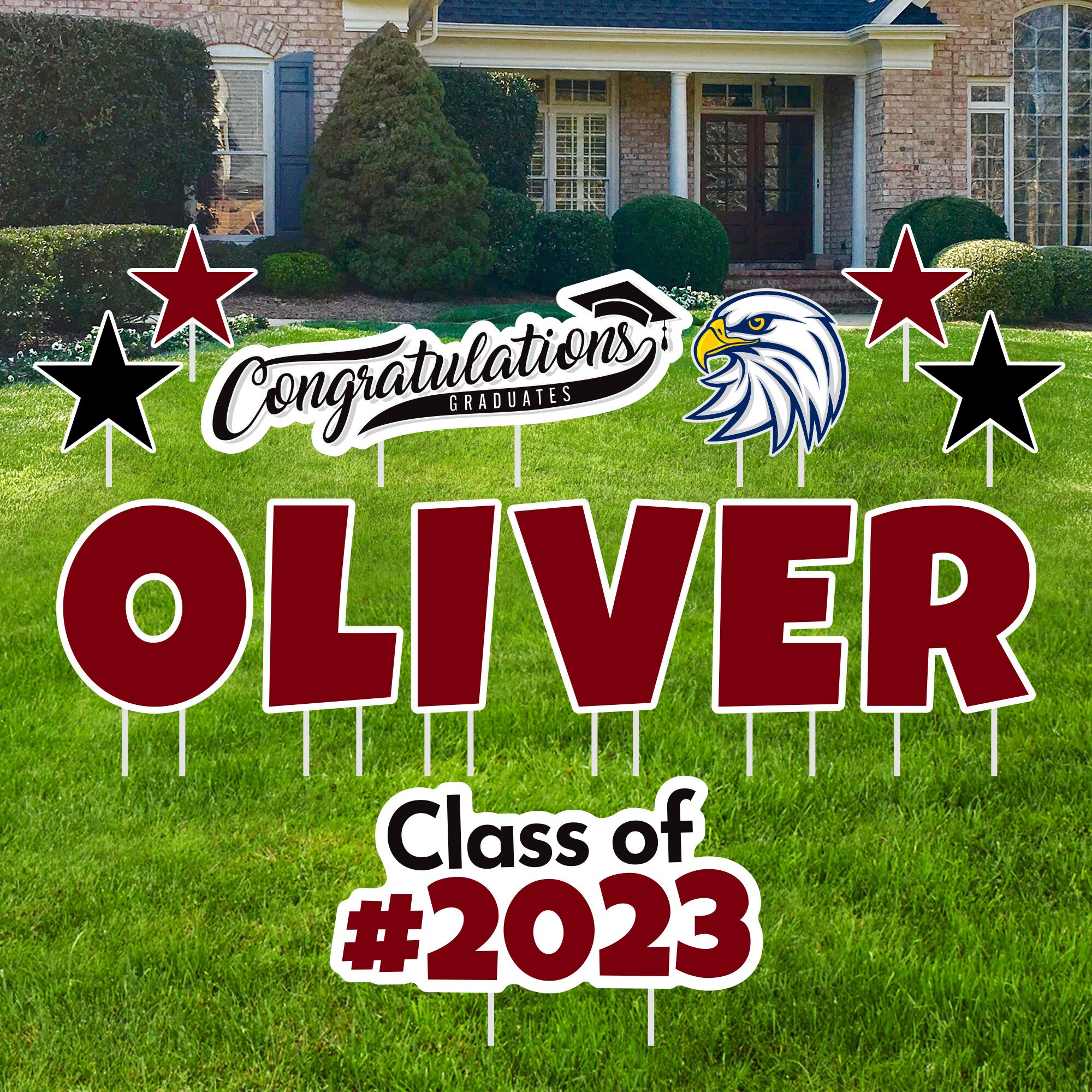 Personalized Graduation Yard Sign Letters 18 Custom - Etsy