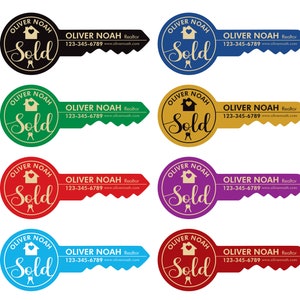 Personalized Real Estate Marketing Key Cutout Sign, Customized Realtor ...