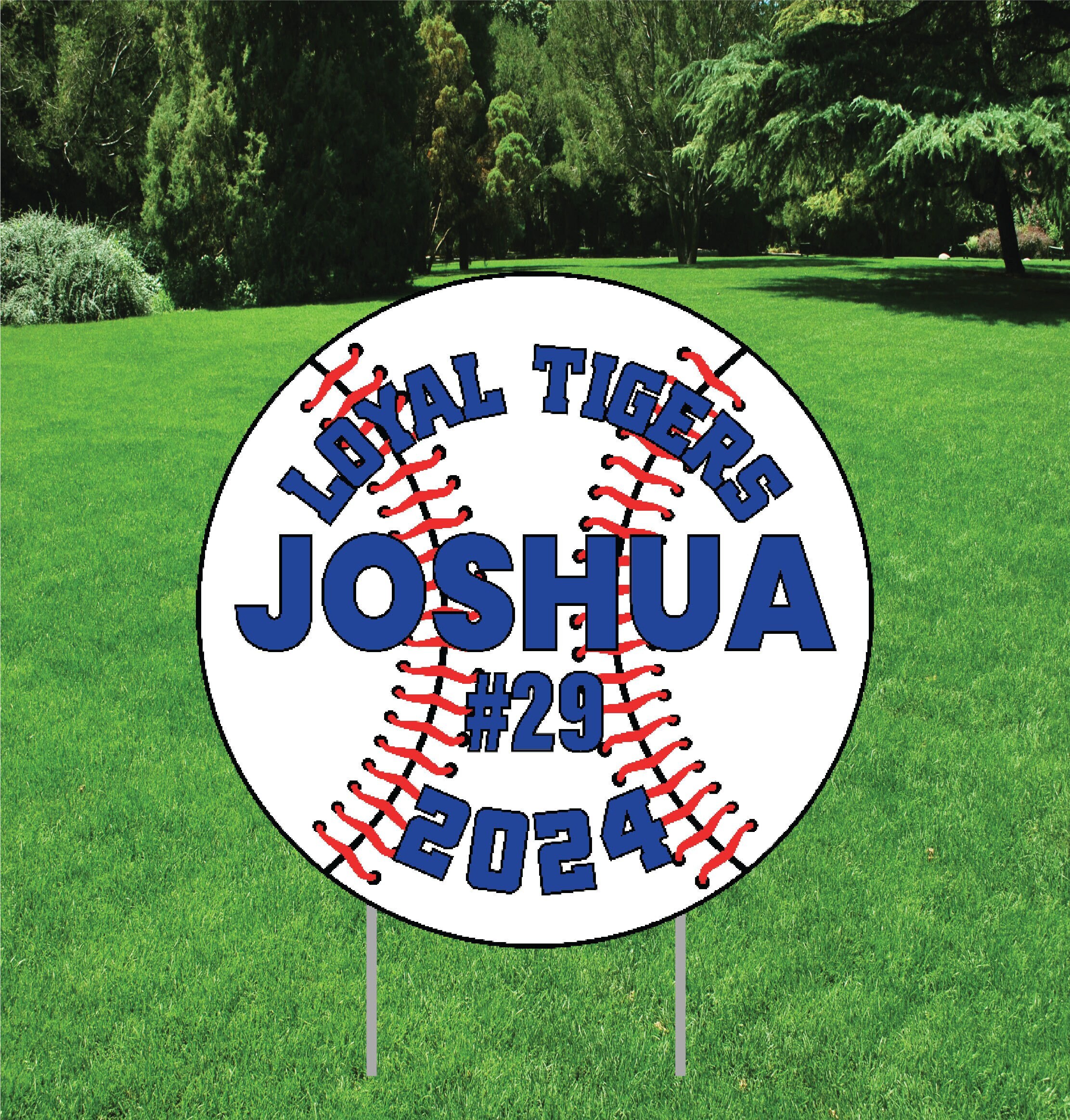 Personalized Baseball Yard Sign Decoration - Custom Team, Name, Number ...