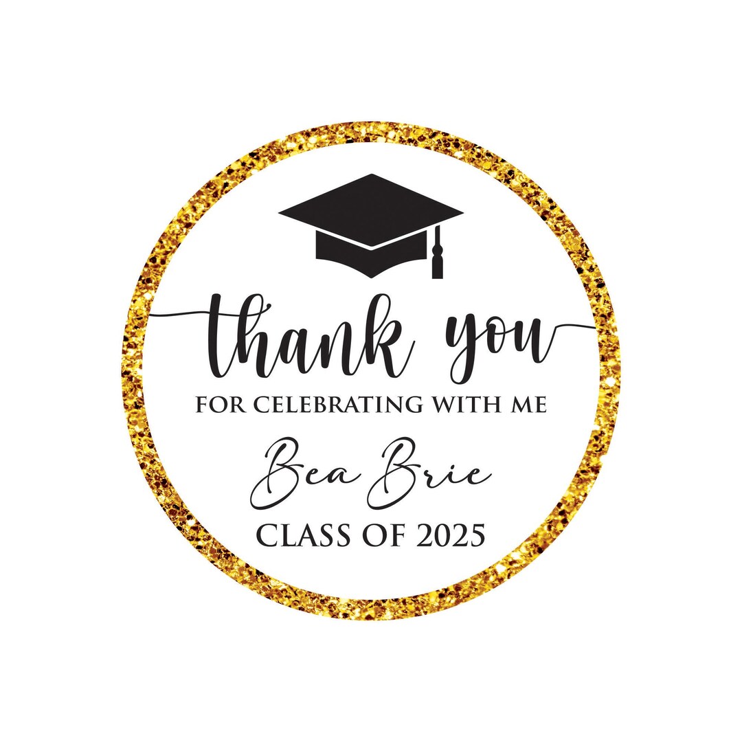 Personalized Graduation 2025 Stickers, Custom Class of 2025 Stickers ...