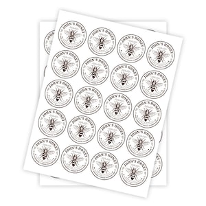 Personalized Honey Clear Vinyl Stickers, Custom Honey Product Stickers ...