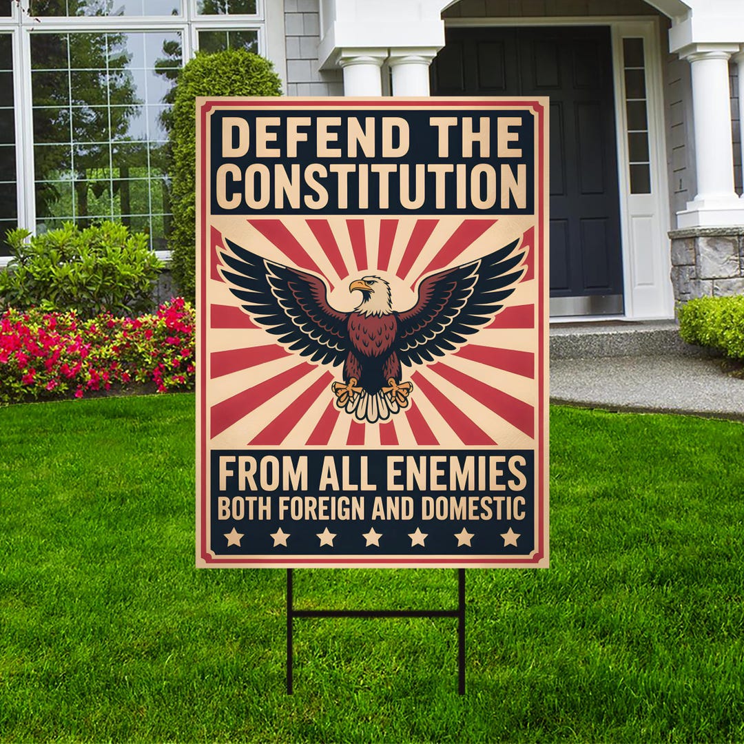 Defend the Constitution Yard Sign - Resist Hate Lawn Sign, Anti-trump ...