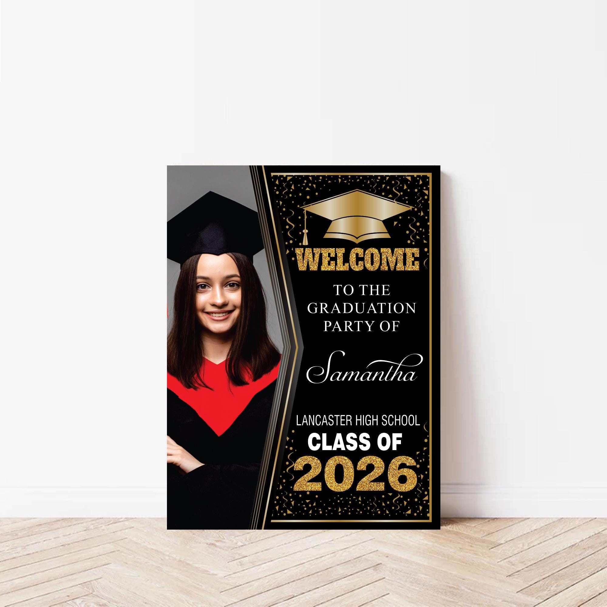 Personalized Graduation Welcome Sign, Custom Class of 2026 Party Sign ...