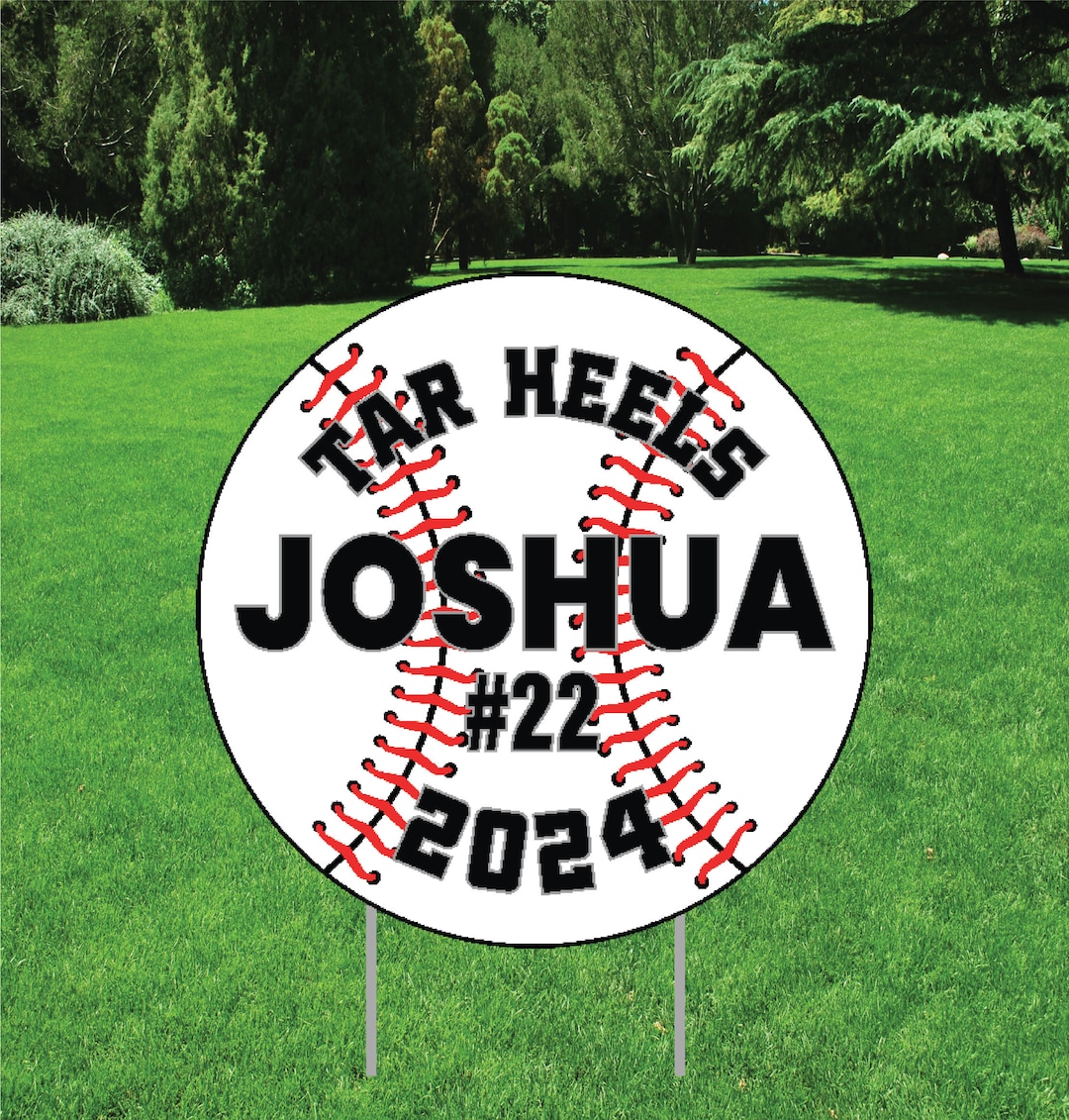 Personalized Baseball Yard Sign Decoration - Custom Team, Name, Number ...