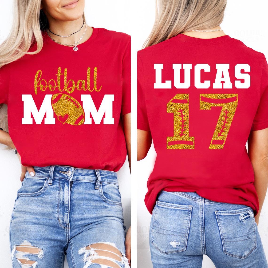 Custom Football Mom Shirt, Name and Number Football Shirt, Personalized ...