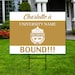 Personalized College Bound Yard Sign, College Logo Sign, Custom ...