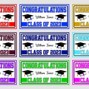 Graduation 2023 Personalized Banner Sign 13 Oz Heavy Duty - Etsy