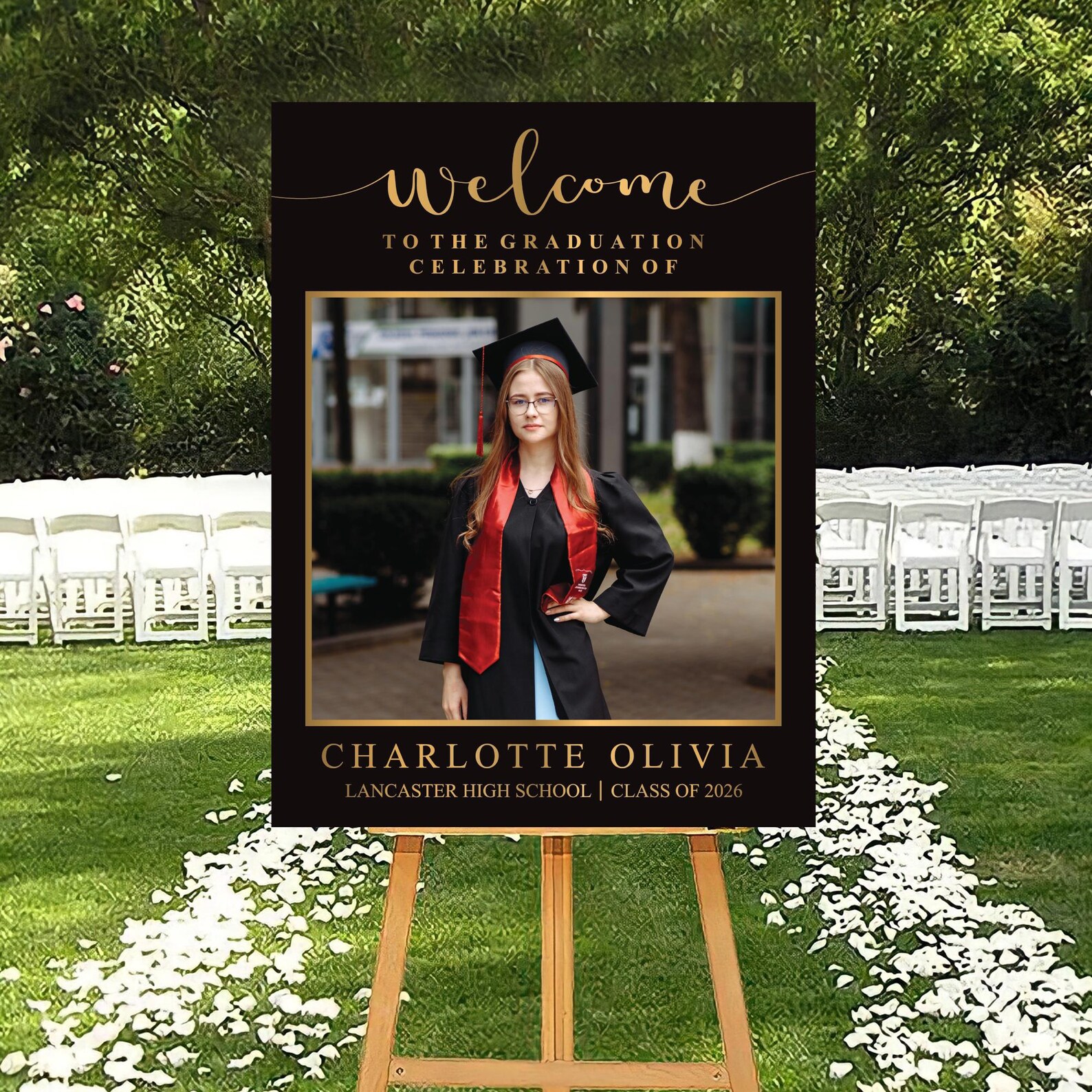 Personalized Graduation Welcome Sign, Custom Class of 2026 Party Sign ...