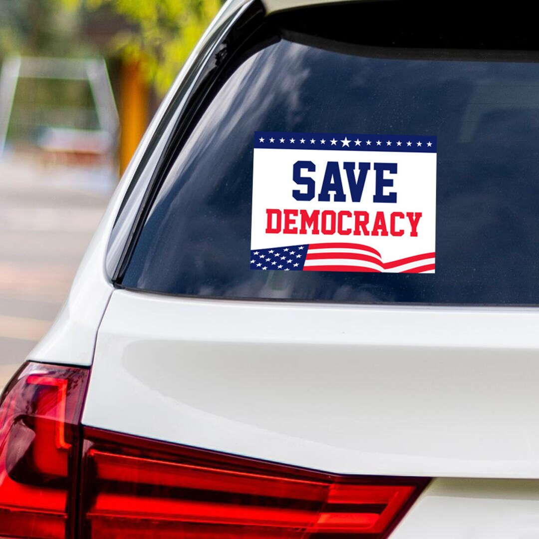 Save Democracy Sticker Vinyl Decal, Vote Democrat Vinyl Sticker, 2024 ...