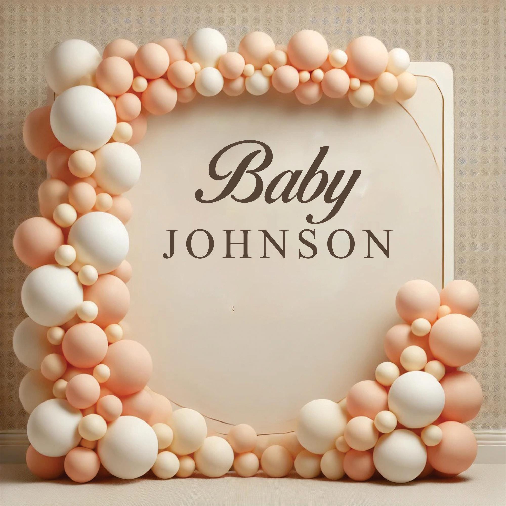 Personalized Gender Reveal Name Decal for Balloon Arch, Baby Shower ...