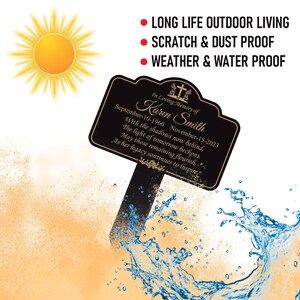 Personalized Memorial Plaque With Stake - Durable Metal Grave Marker in ...