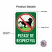 Please Be Respectful Aluminum Sign No Dog Pooping or Peeing Rust Free ...