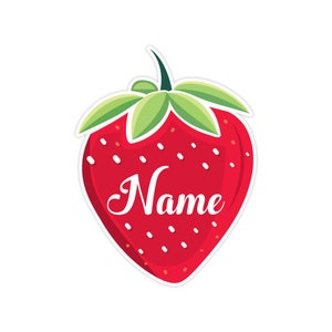 Personalized Strawberry Sticker Vinyl Decal - Strawberry Car Decal ...