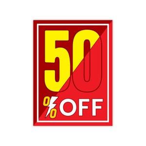 50 Percent off Store Sale Signs 10-pack, 18x24 Corrugated Plastic ...