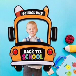 Personalized Selfie Frame, School Bus Photo Selfie Frame, Back to ...