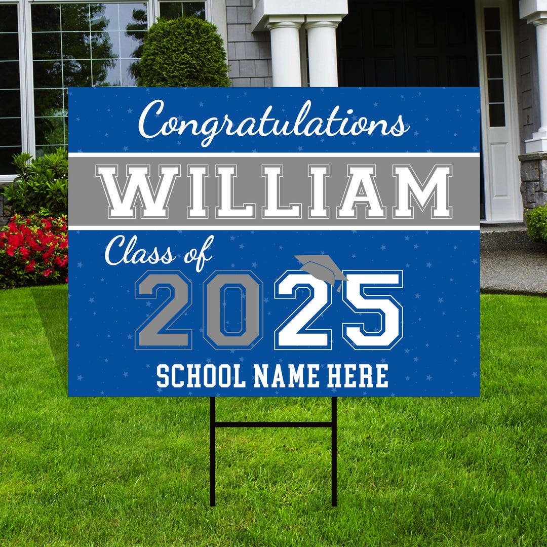 Personalized Graduation Senior Yard Sign 2025, Senior Grad Sign, Class ...