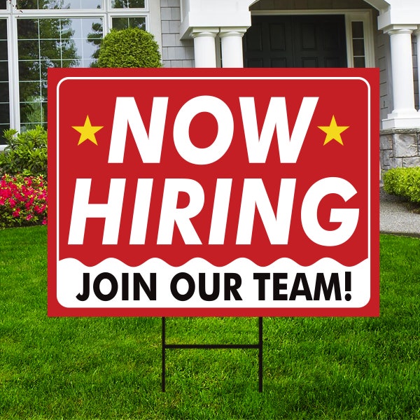 Hiring Yard Signs - Etsy