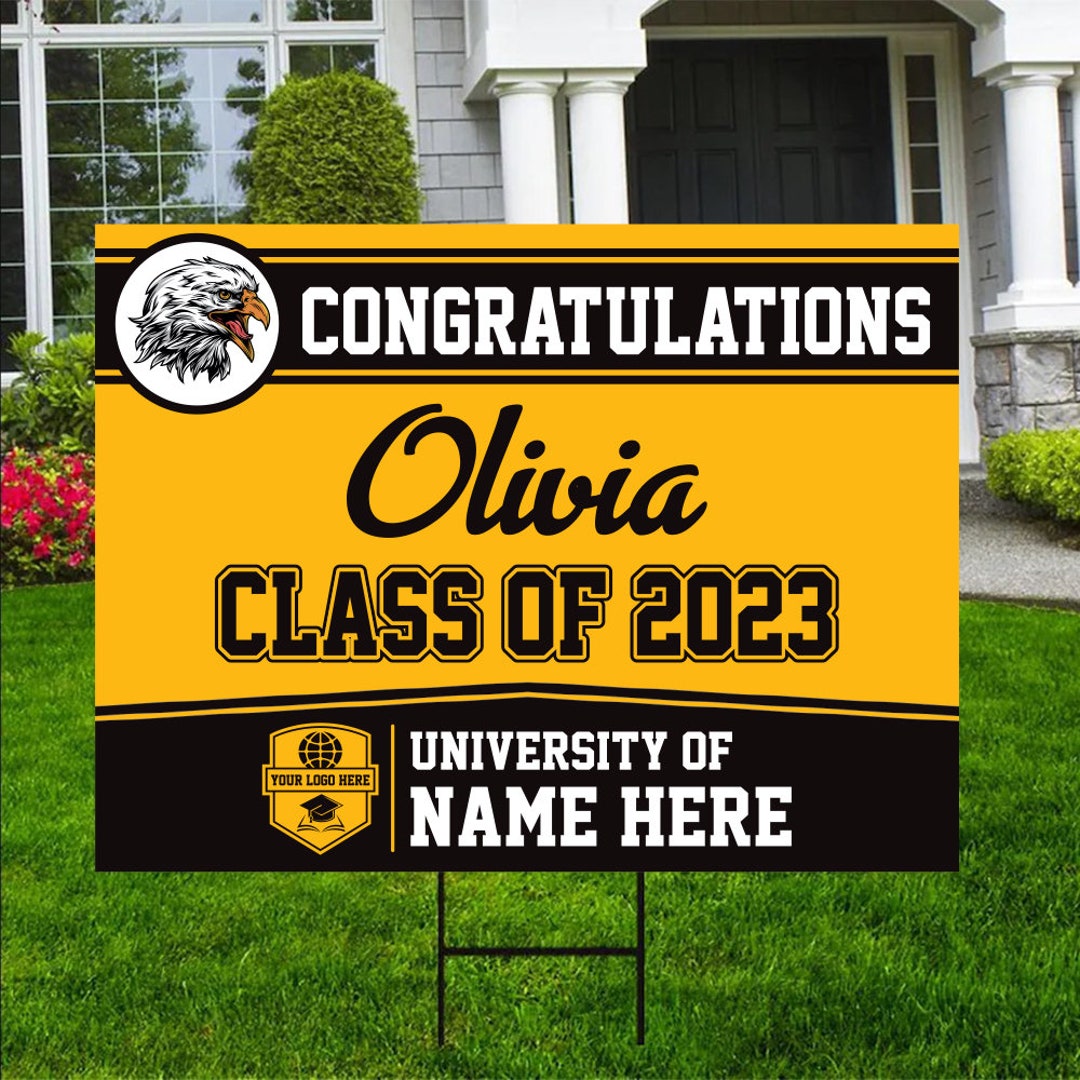Personalized Graduation Yard Sign 2023 Coroplast Grad Sign - Etsy