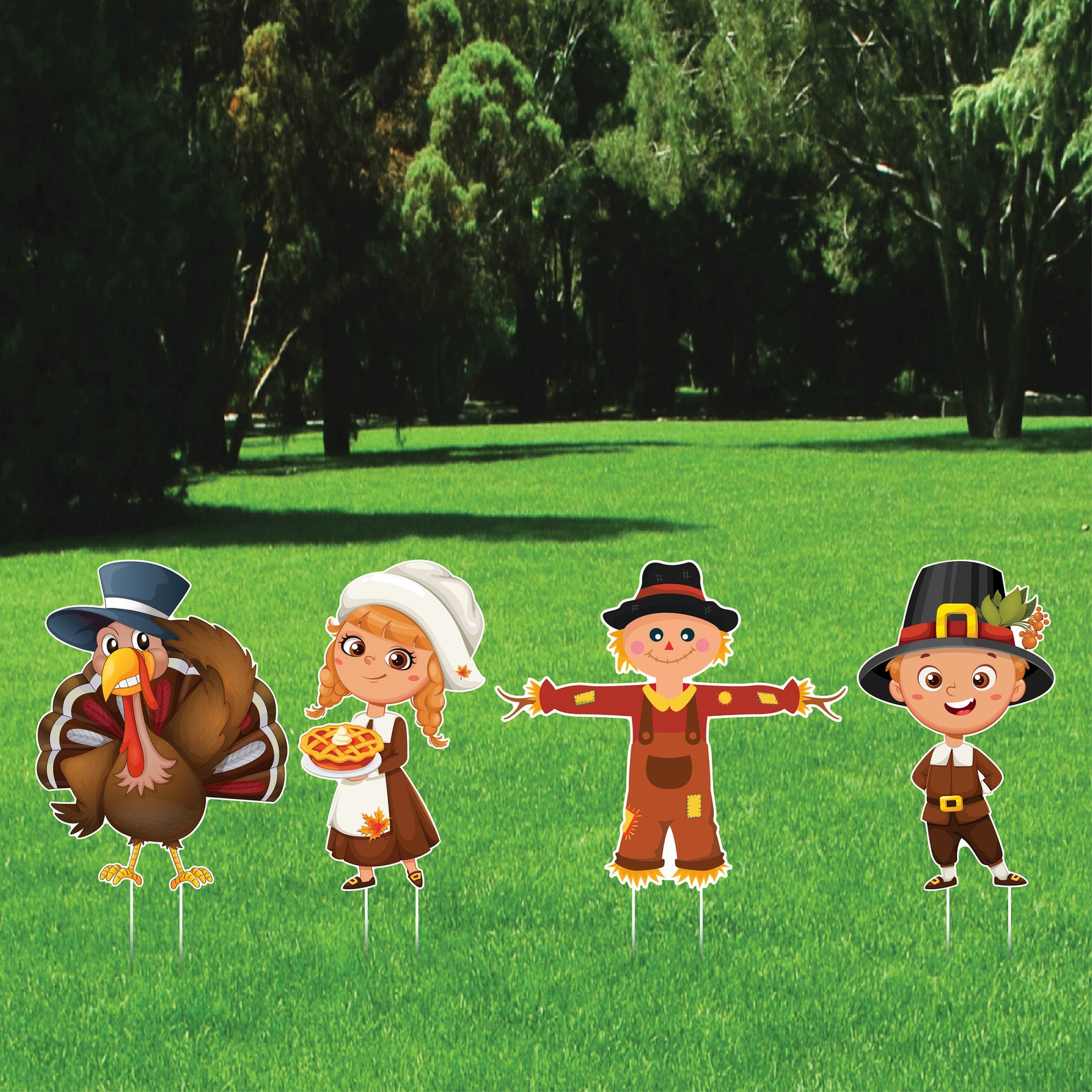 Fall Decorations Thanksgiving Yard Sign Cutouts - Harvest, Autumn ...