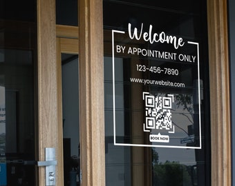 Custom QR Code Sticker for Window, Wall, Car Vinyl Decal for Business ...