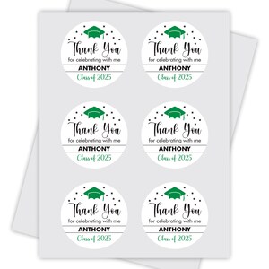Personalized Graduation 2025 Stickers, Custom Class of 2025 Stickers ...
