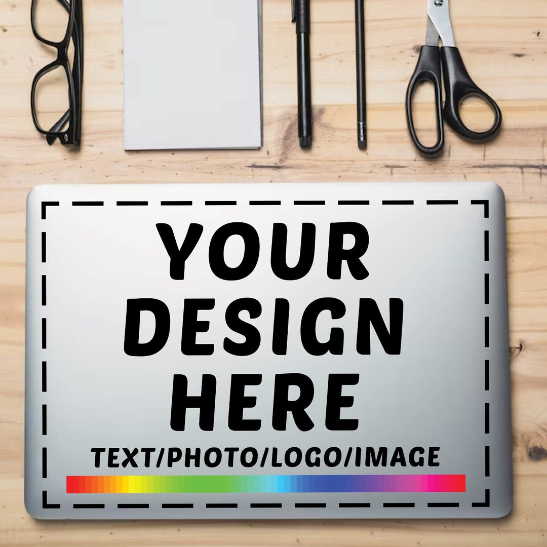Custom Laptop Skin With Your Text, Color, Photo, Logo, Image, Laptop ...