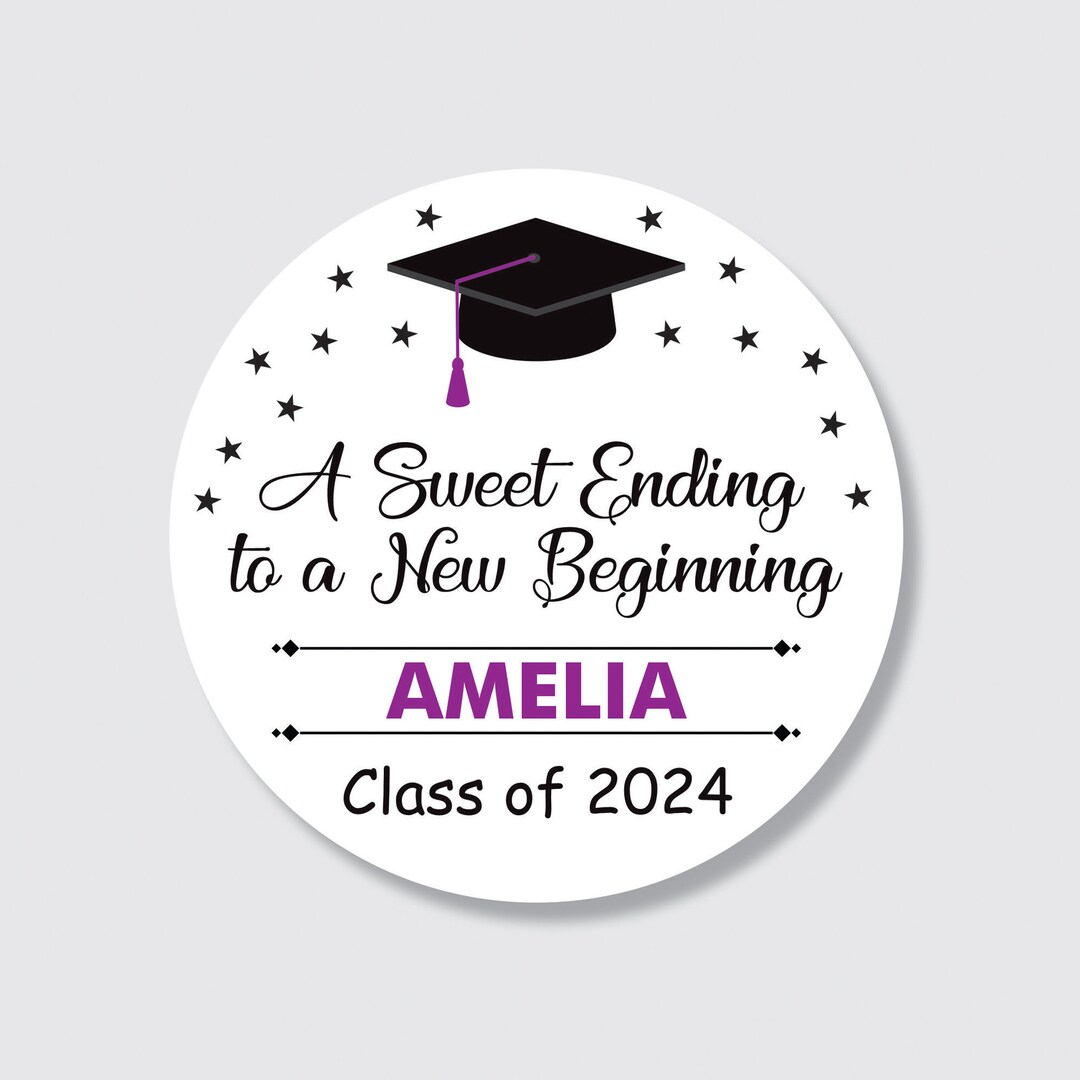 Personalized Graduation 2024 Stickers, Custom Class of 2024 Stickers ...