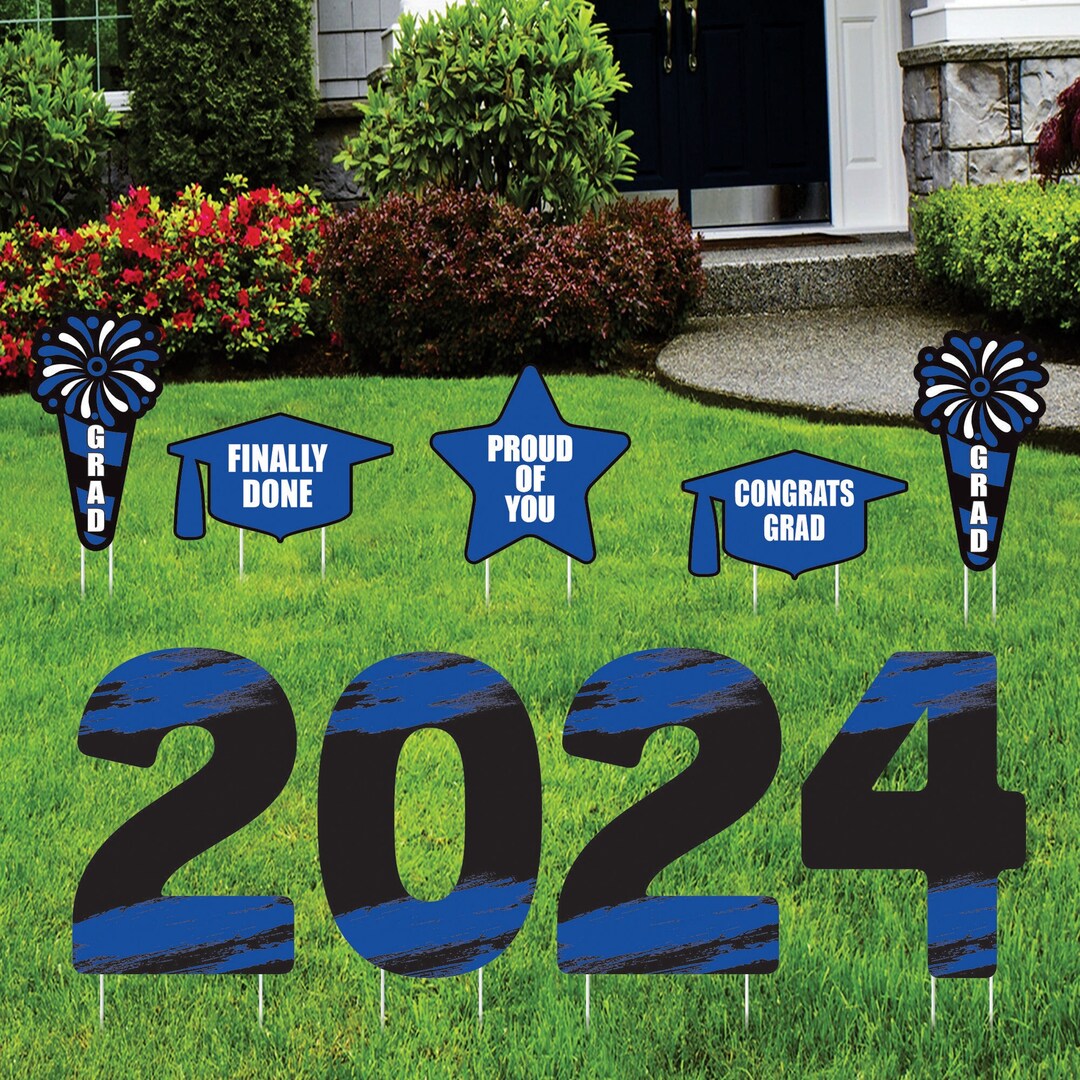 Graduation 2024 Yard Sign Letters, Class of 2024 Yard Cutouts Outdoor ...