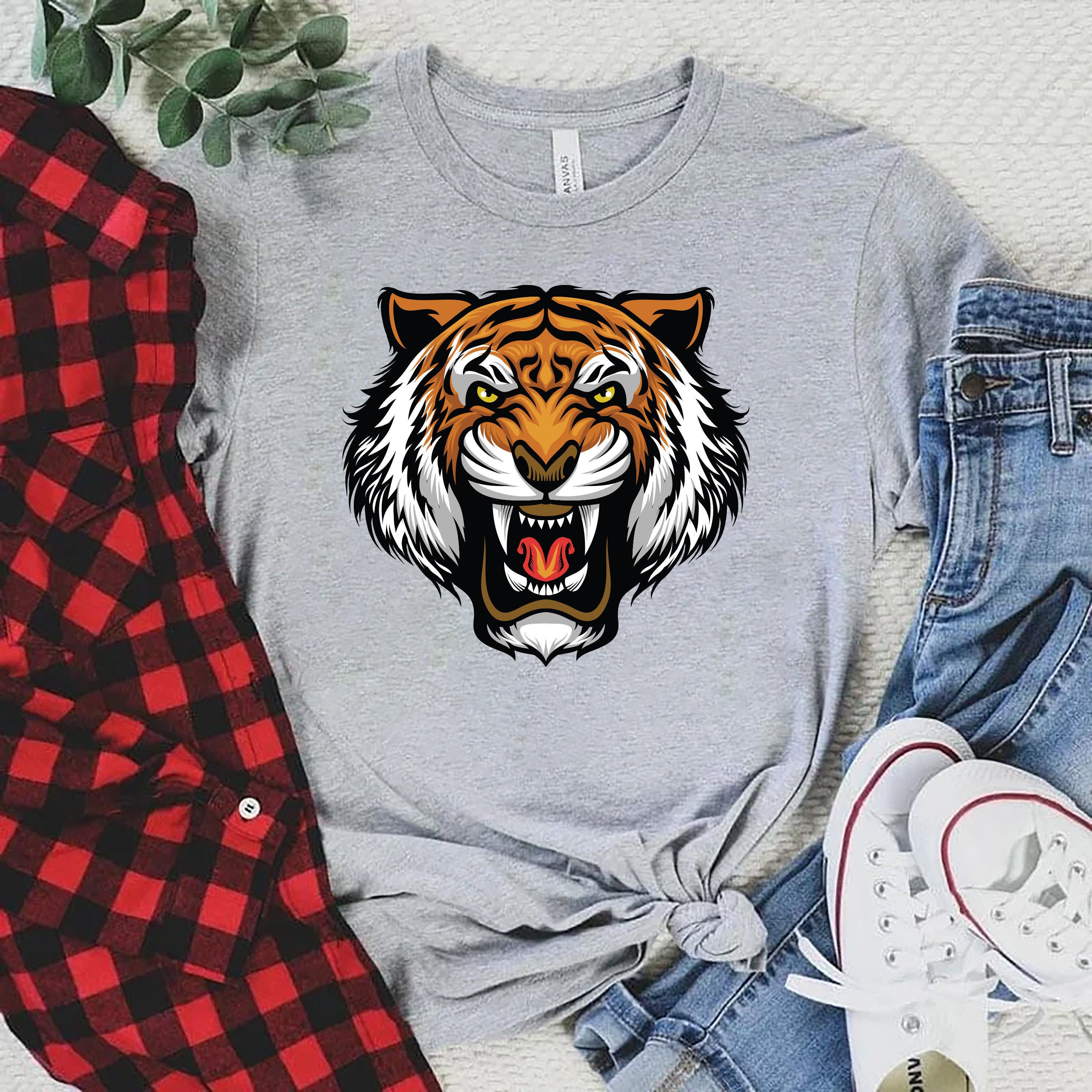 Bengal Tiger T-shirt for Men Bengals Women V Neck Shirt - Etsy