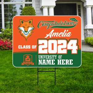 Personalized Graduation Yard Sign 2024 Coroplast Grad Sign Class of ...