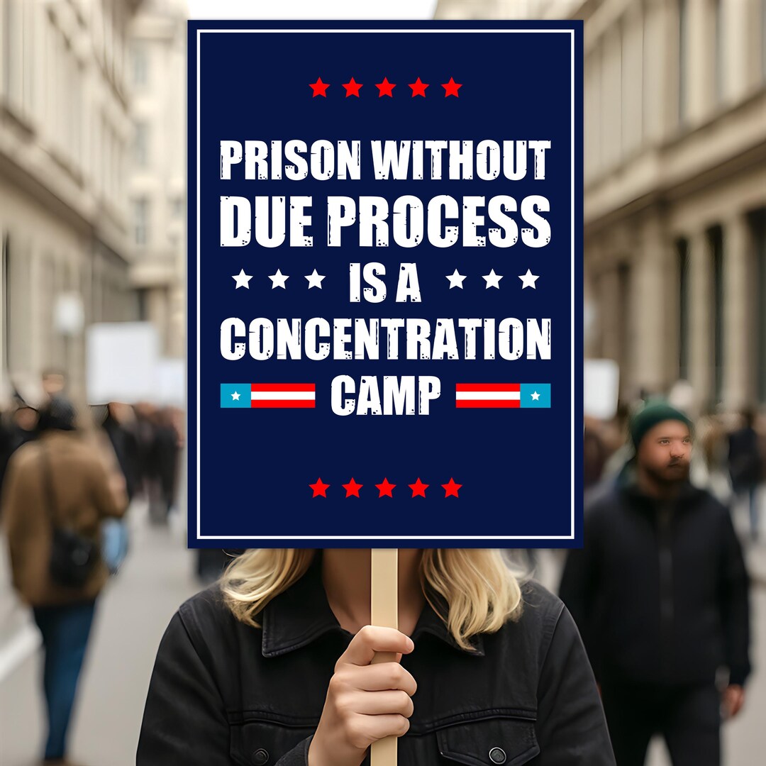 Due Process Resist No Kings Protest Sign, Anti-trump Resistance ...