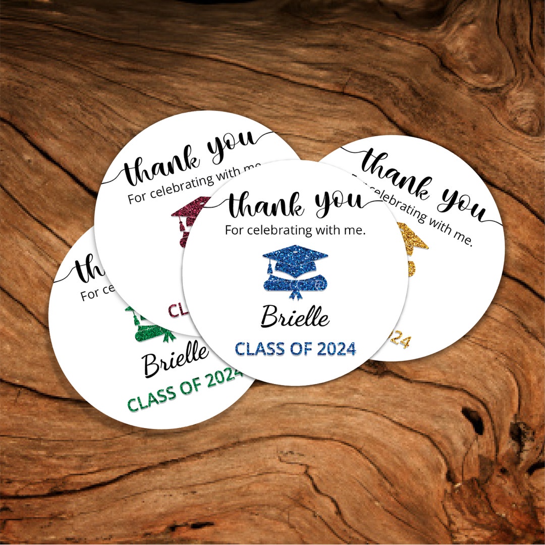 Personalized Graduation 2024 Stickers, Custom Class of 2024 Stickers ...
