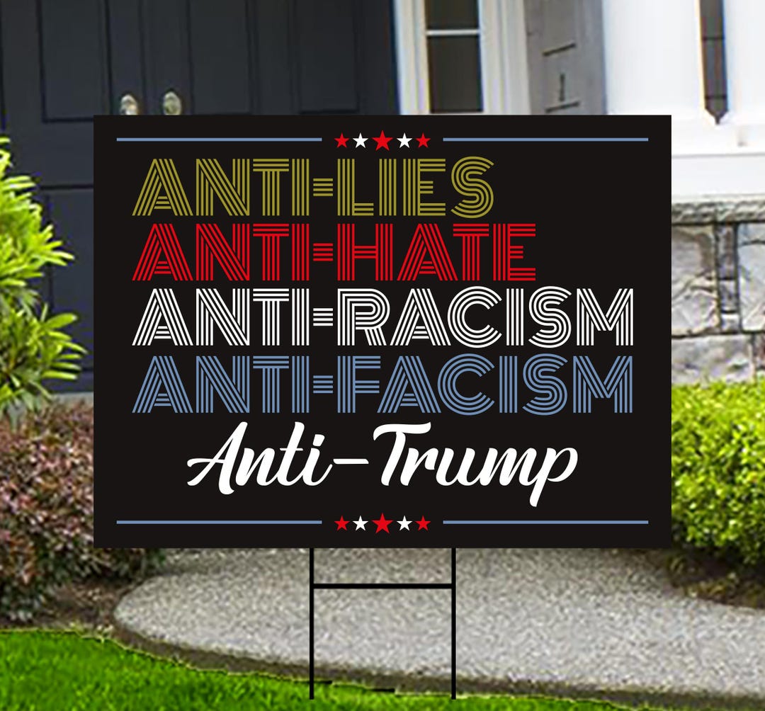 Resistance Yard Sign - Resist Hate Lawn Sign, Anti-trump Sign, Resist ...