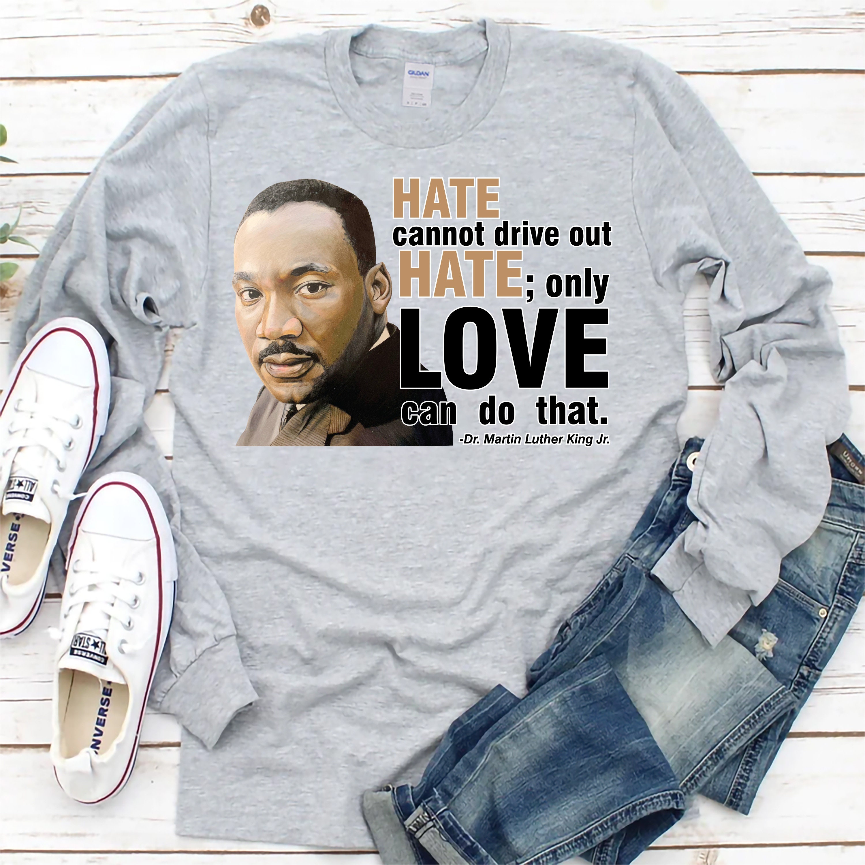 Martin Luther King Jr Long Sleeve T-shirt MLK Day Unisex Long | Etsy
