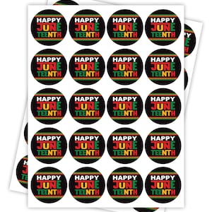 Happy Juneteenth Stickers, Freedom Day Stickers, Black Pride Labels ...
