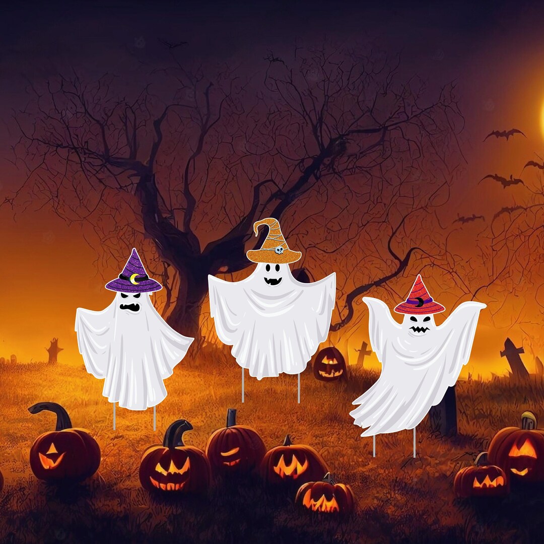 Halloween Character Yard Sign Cutouts, Halloween Decorations Outdoor ...