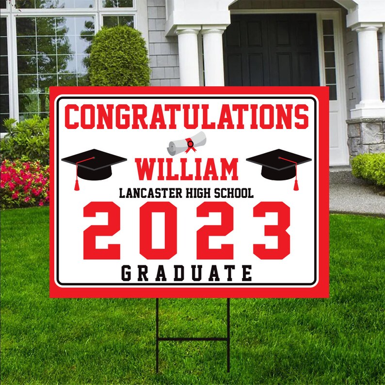Custom Graduation Yard Sign 2023 Coroplast Grad Sign Class - Etsy