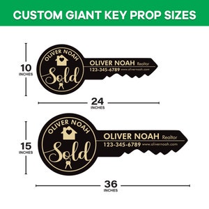 Personalized Real Estate Marketing Key Cutout Sign, Customized Realtor ...