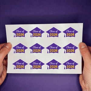 Personalized Graduation 2024 Hat Stickers, Custom Grad Cap 2024 ...