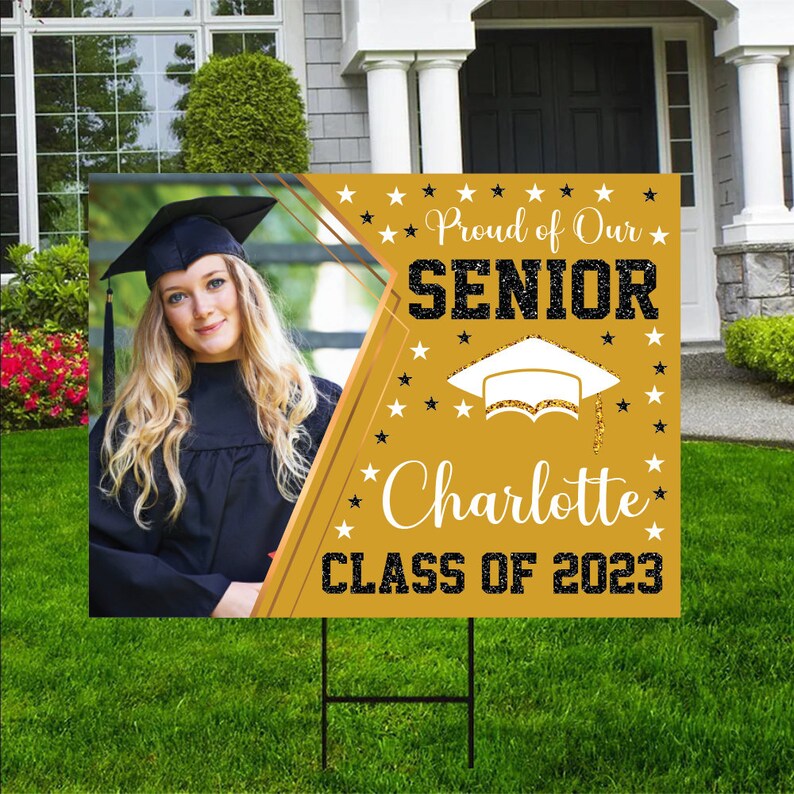 Personalized Graduation Yard Sign 2023 With Photo 2023 Senior - Etsy