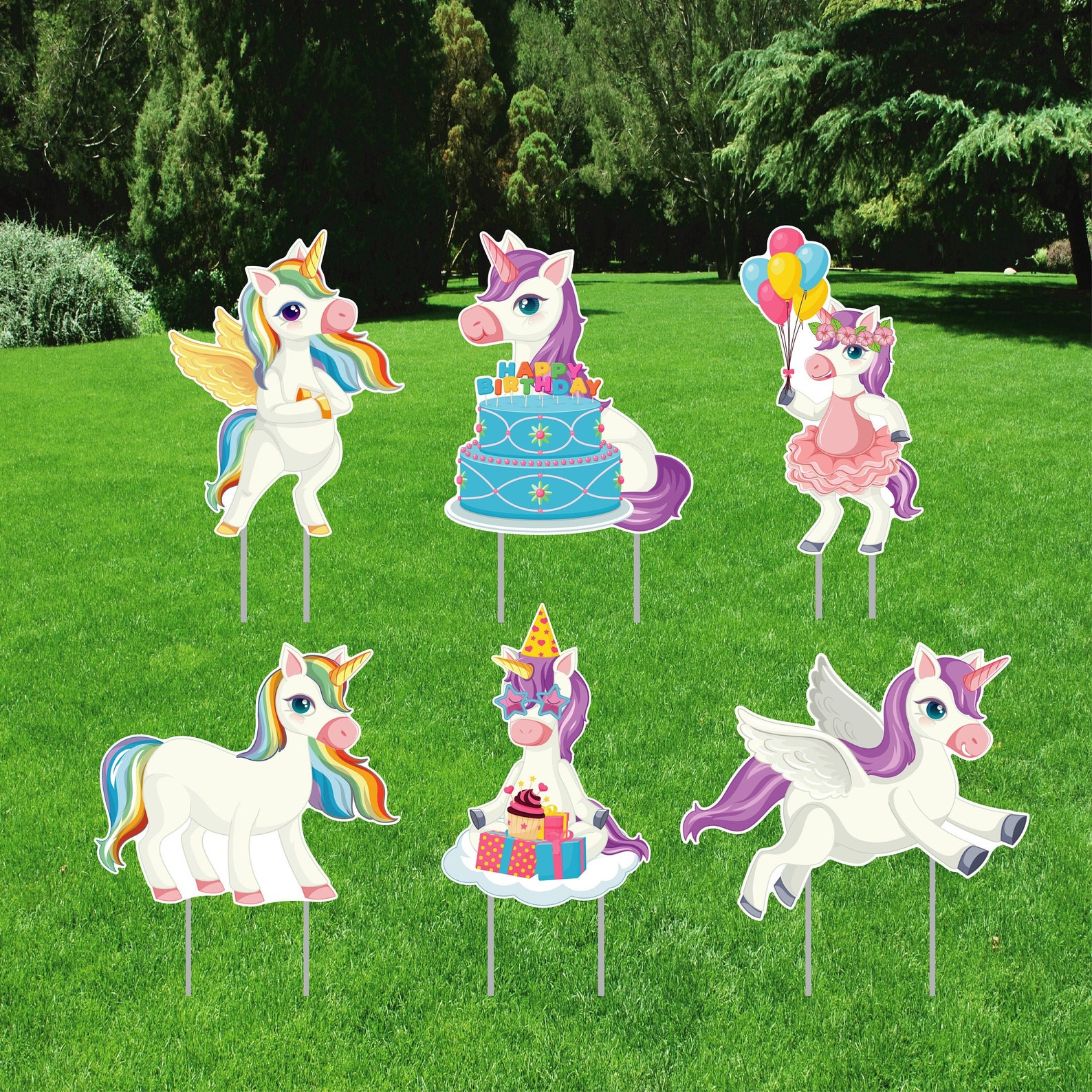 Pony Birthday Party Yard Sign Cutouts, Pony Party Decorations Theme ...
