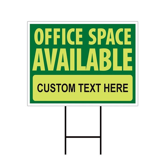 Office Space Available Yard Sign Personalized Coroplast | Etsy