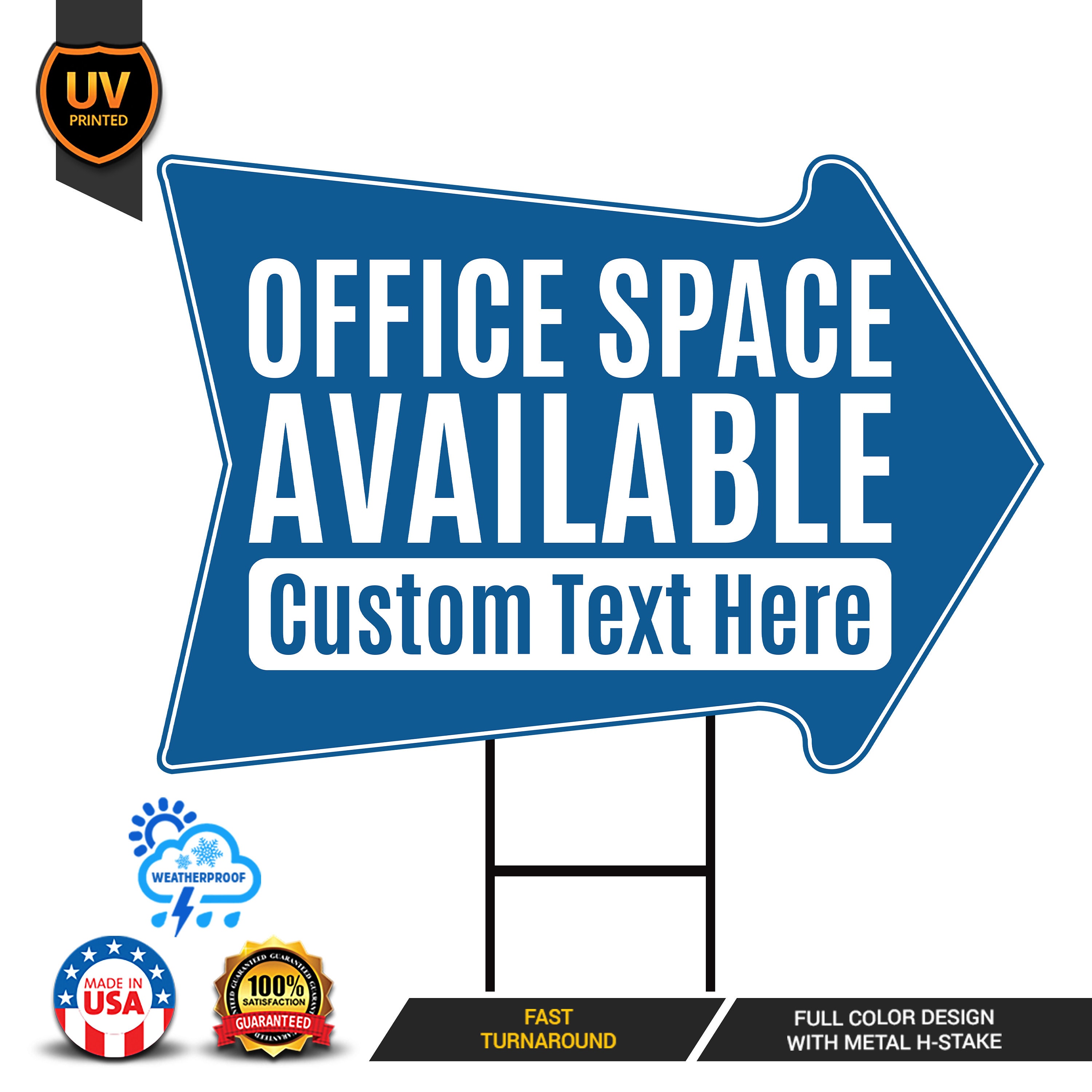 Office Space Available Yard Sign Personalized - Visible Text Custom ...