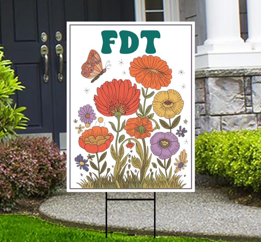 Subtle FDT, Defend Democracy Yard Sign - Resist Hate Lawn Sign, Anti ...