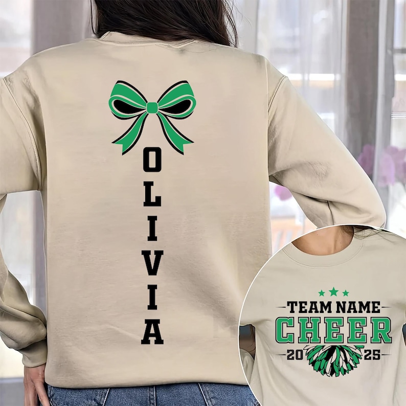 Personalized Cheer Team Name Shirt, Custom Cheerleader Gift Shirt ...