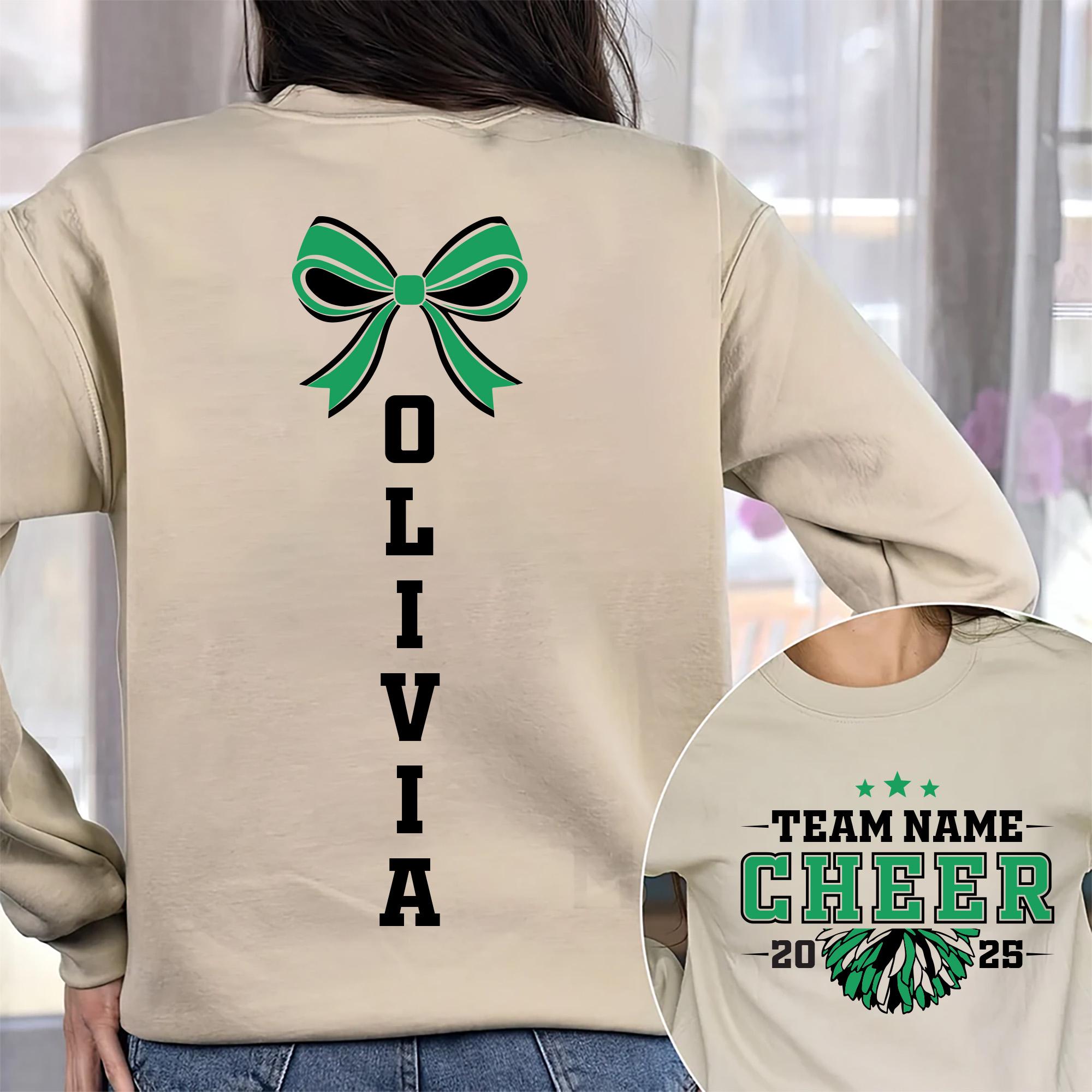 Personalized Cheer Team Name Shirt, Custom Cheerleader Gift Shirt ...